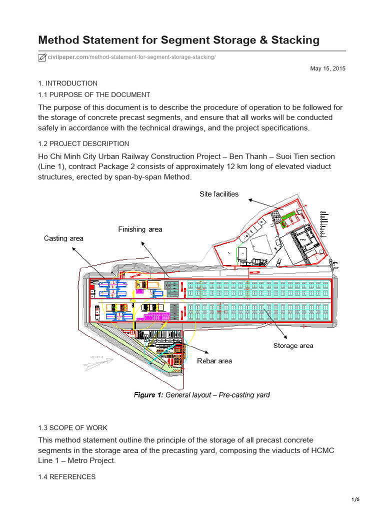 Method Statement For Segment Storage Stacking | PDF | Risk | Crane (Machine)