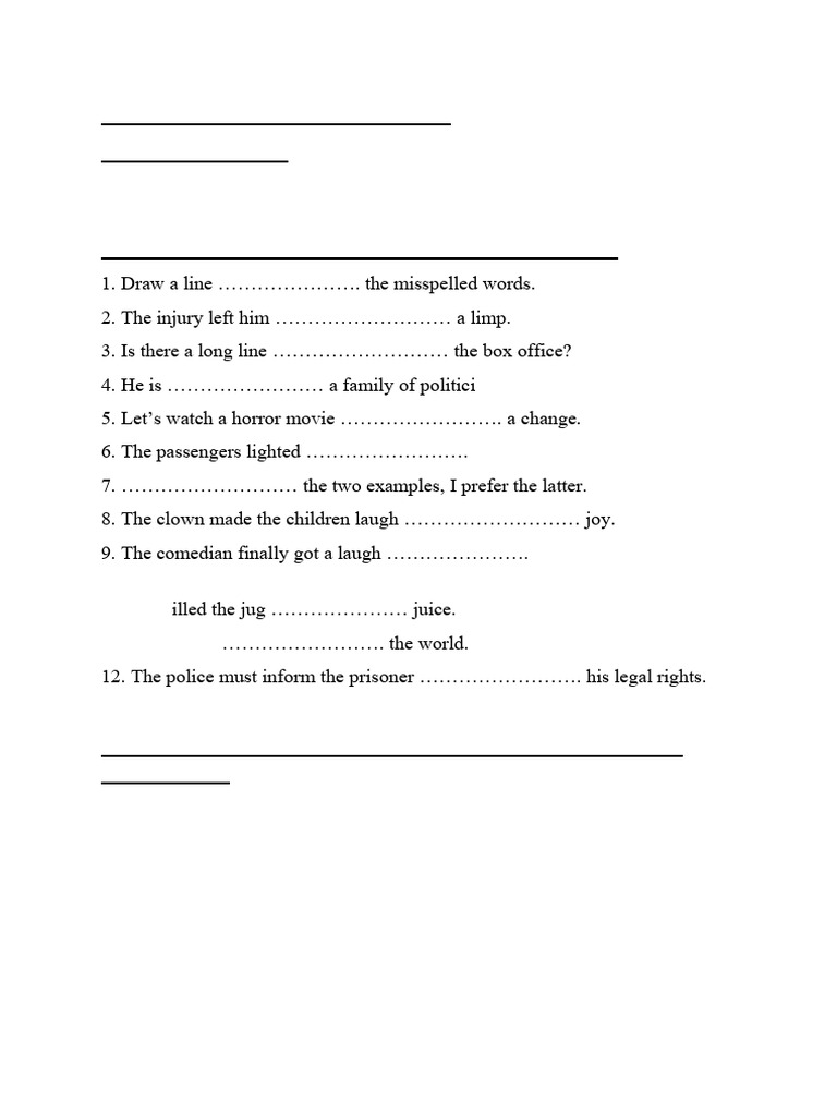 Grammar Worksheet 2 | PDF