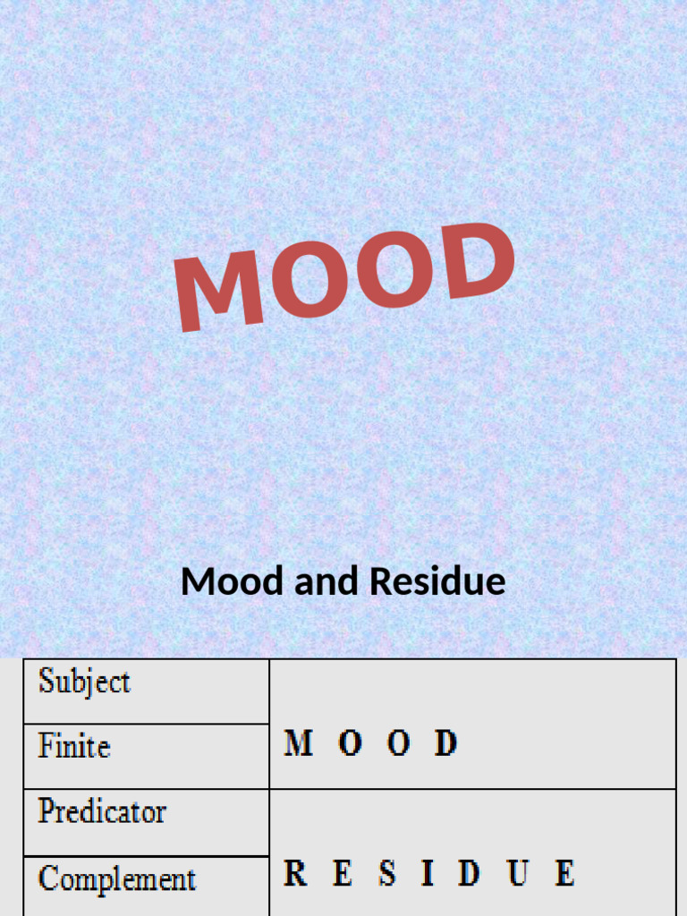 Week 7 Tutorial Mood and Modality | PDF