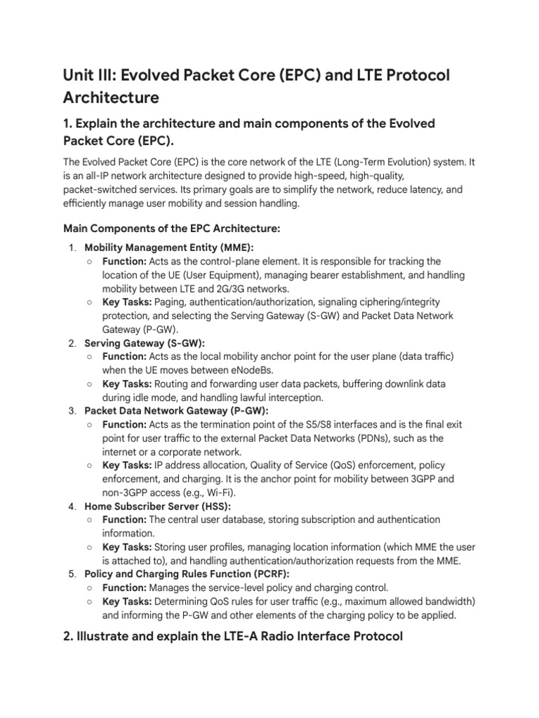 EPC and LTE Protocol Architecture Overview | PDF | Routing | Internet ...