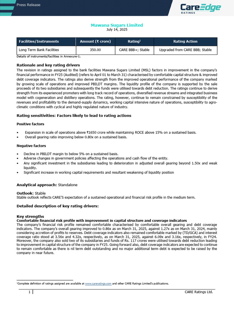 Mawana Sugars Limited | PDF | Banks | Sugarcane