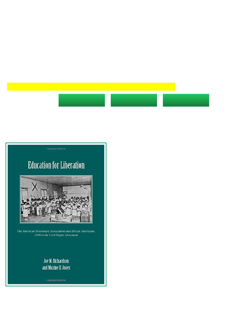 (Ebook) Education for Liberation: The American Missionary Association ...