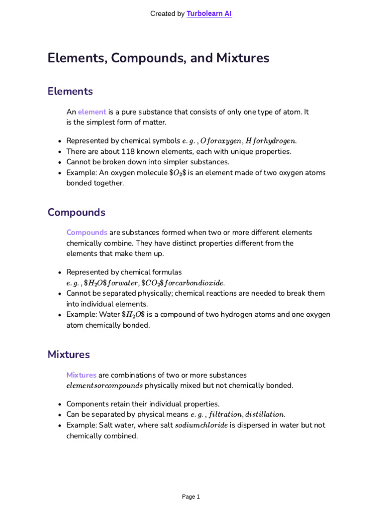 2. Atoms, Elements & Compounds (Part 1) | PDF | Chemical Compounds | Atoms