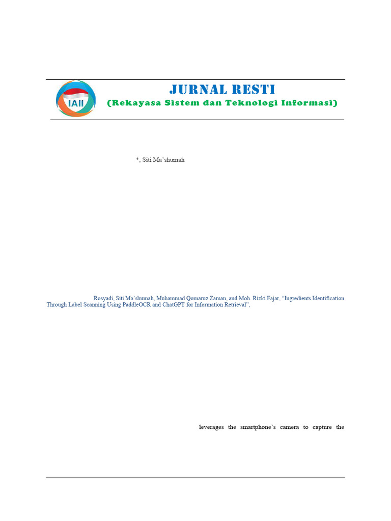 Ingredient Identification via Label Scanning | PDF | Optical Character ...