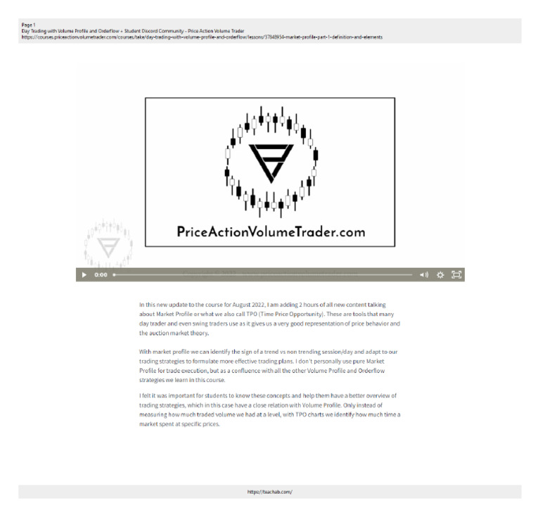Market Profile for Day Trading Strategies | PDF