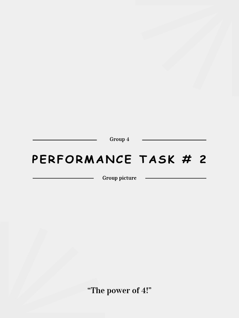 Performance Task # 2 | PDF