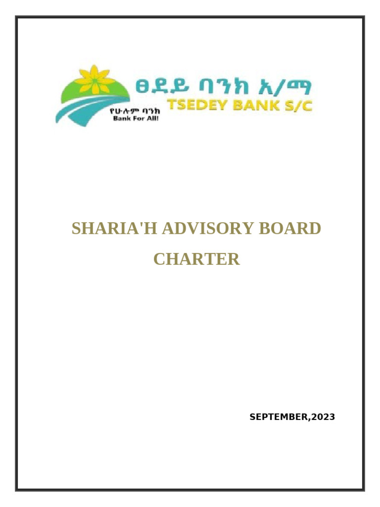 TSB Sheria Advisiory Board charter; | PDF | Sharia | Justice