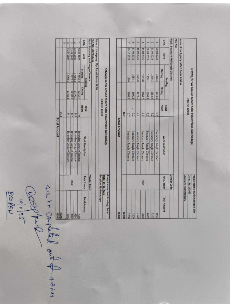 JCB Log Book | PDF