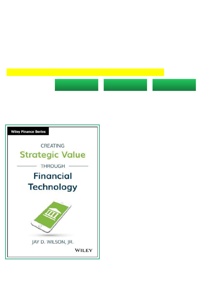 (Ebook) Creating Strategic Value Through Financial Technology by Jay D ...