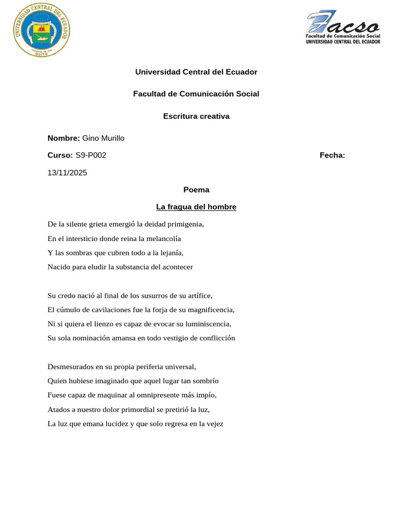 TAREA 6 Poema | PDF