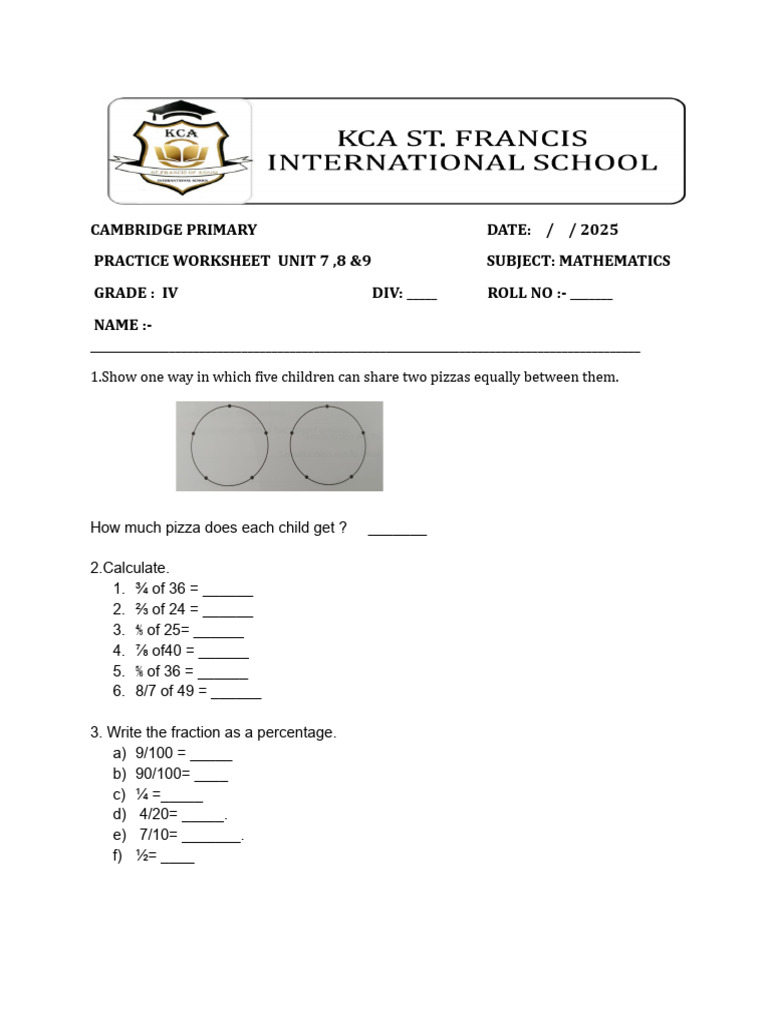 Grade4-Maths Practice Worksheet | PDF | Odds | Chess