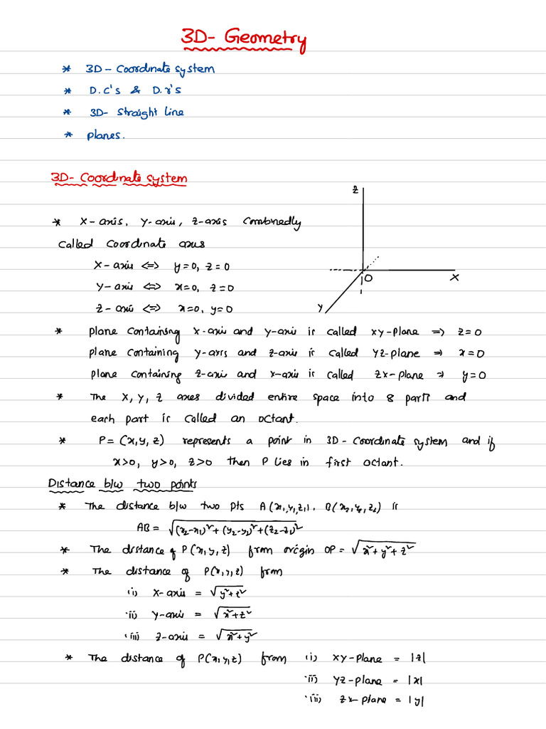 01. 3D Geometry Theory | PDF | Mathematical Concepts | Euclid