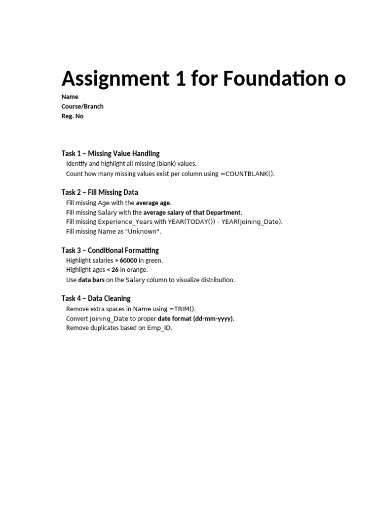 Assignment 1 For Foundation of Data Science | PDF | Data | Computing