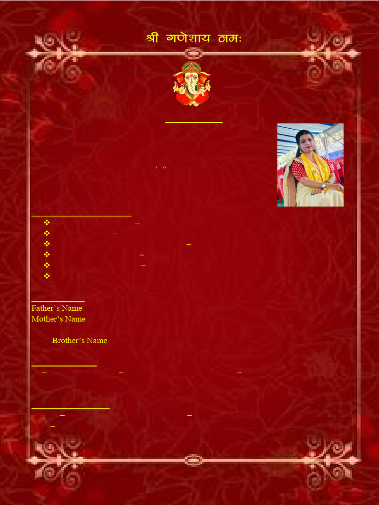 Bio Data Puja Prachi Final | PDF