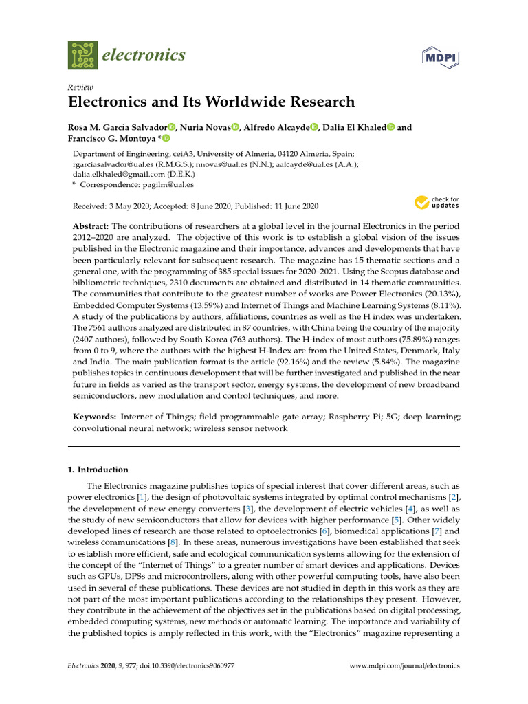 Electronics and Its Worldwide Research | PDF | Antenna (Radio ...