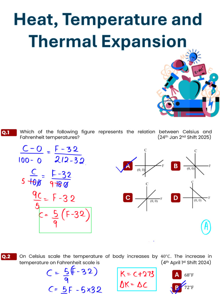 Thermal Properties of Matter Jee Pyqs Solved 3 71 Merge Invert | PDF