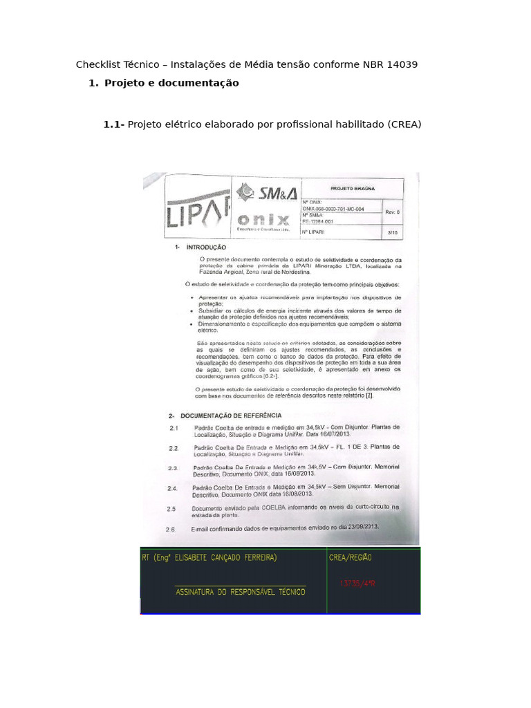 Check List - NBR 14039 | PDF