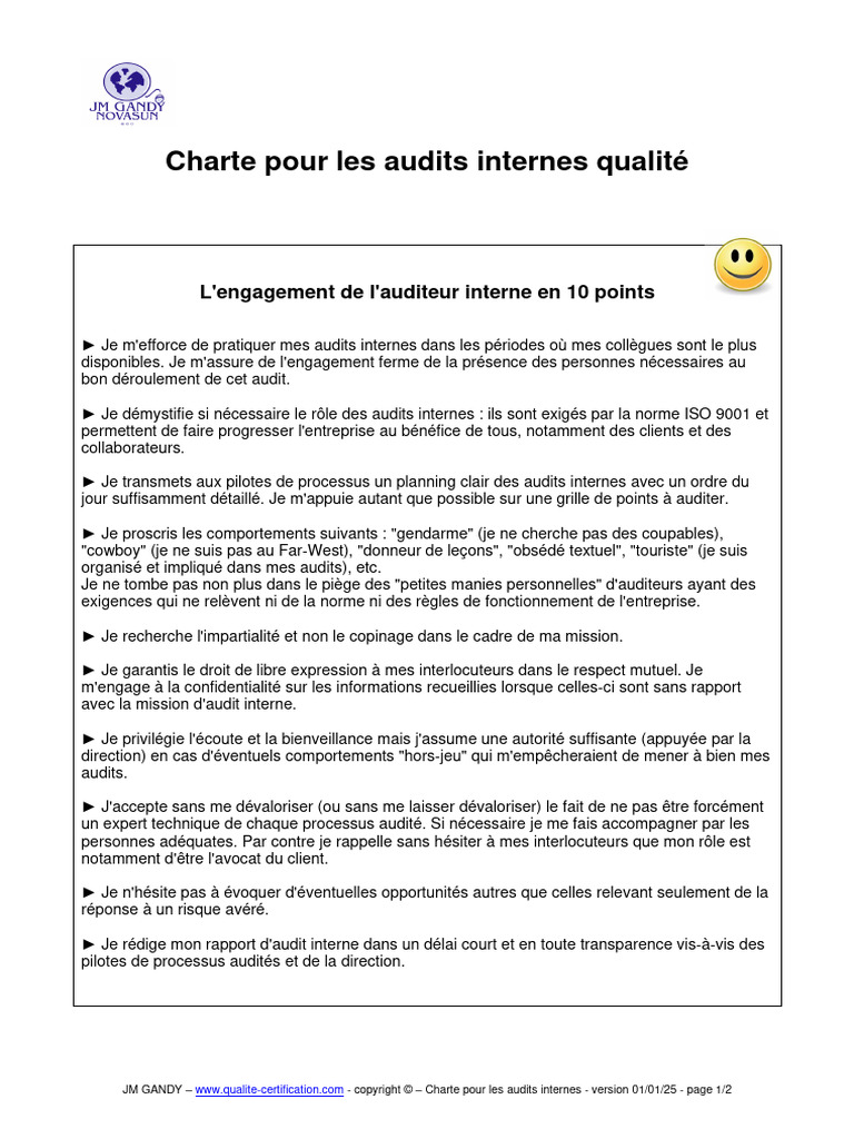 Charte Audit Interne | PDF | Audit