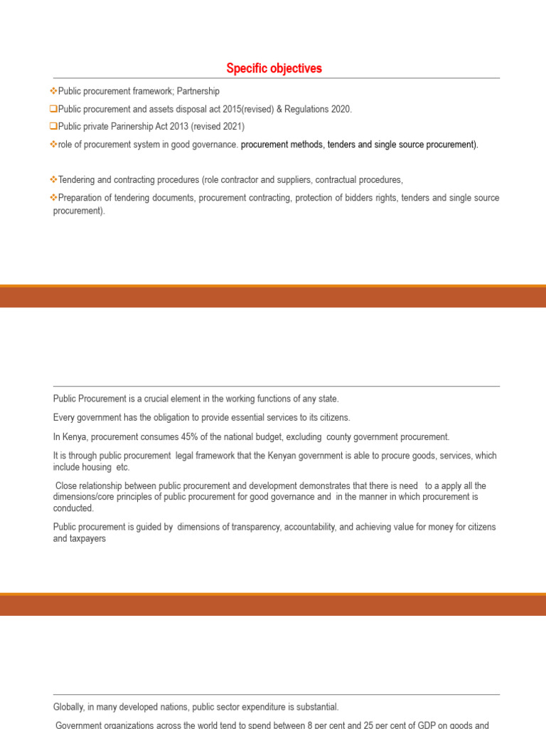 Public Procurement Legal Framework, Methods of Procurement PDF | PDF ...