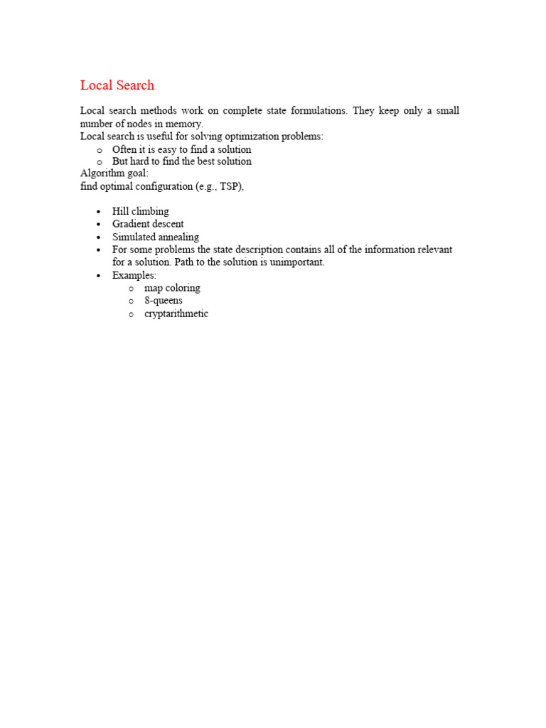 Local Search Optimization Techniques | PDF | Computational Science ...