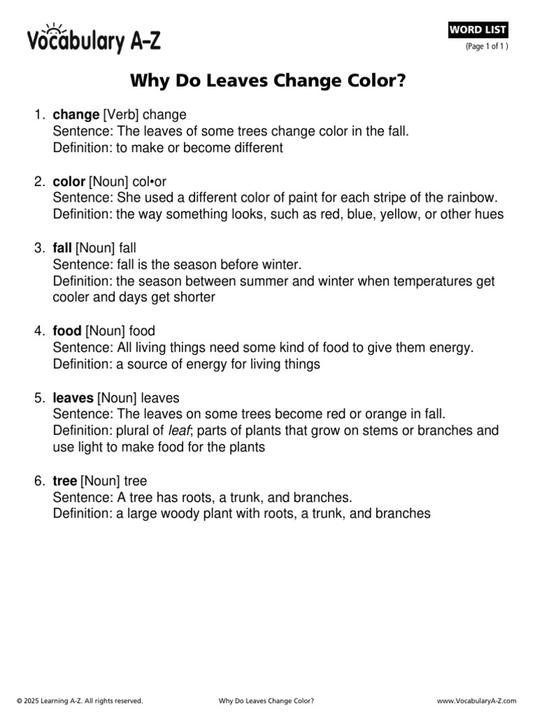 Understanding Leaf Color Changes | PDF | Leaf | Trees