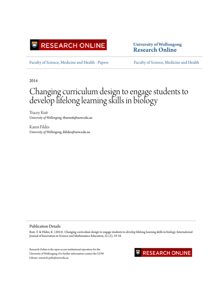 Changing Curriculum Design To Engage Students | PDF | Learning ...