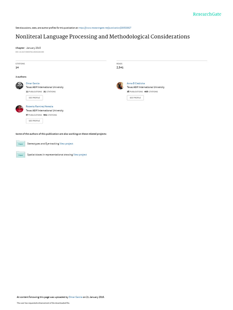 Non-Literal Language processing | PDF | Idiom | Multilingualism