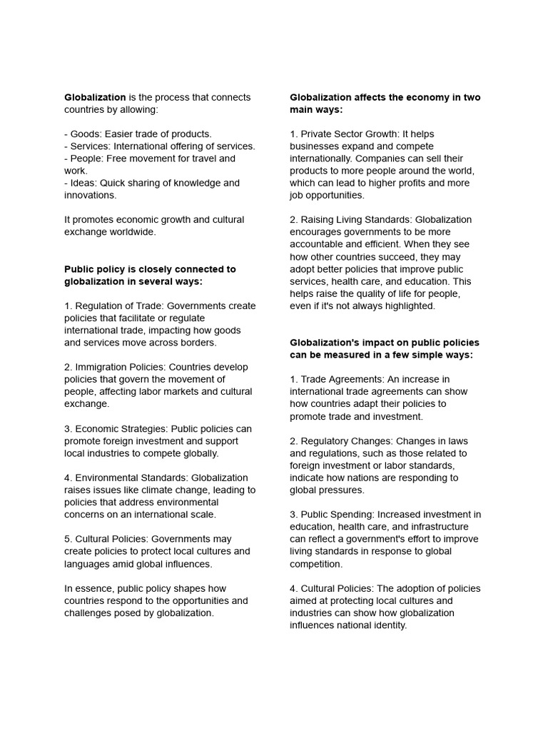 Public Policy | PDF | Globalization | Inflation