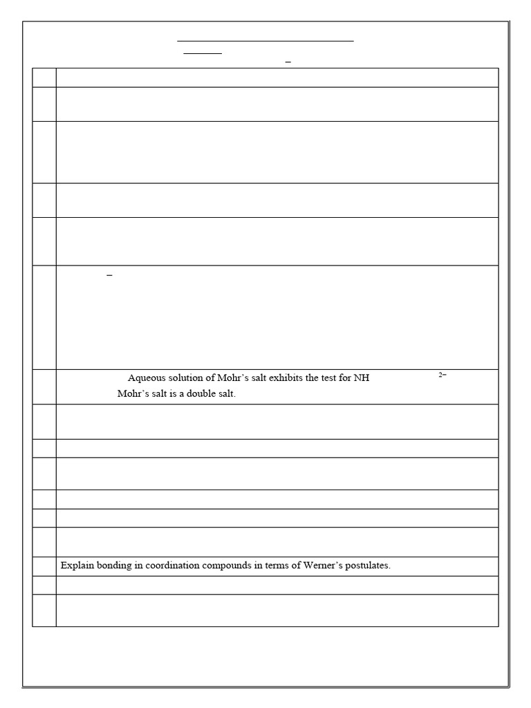 Coordination Compounds (Worksheet I) | PDF | Coordination Complex | Ion