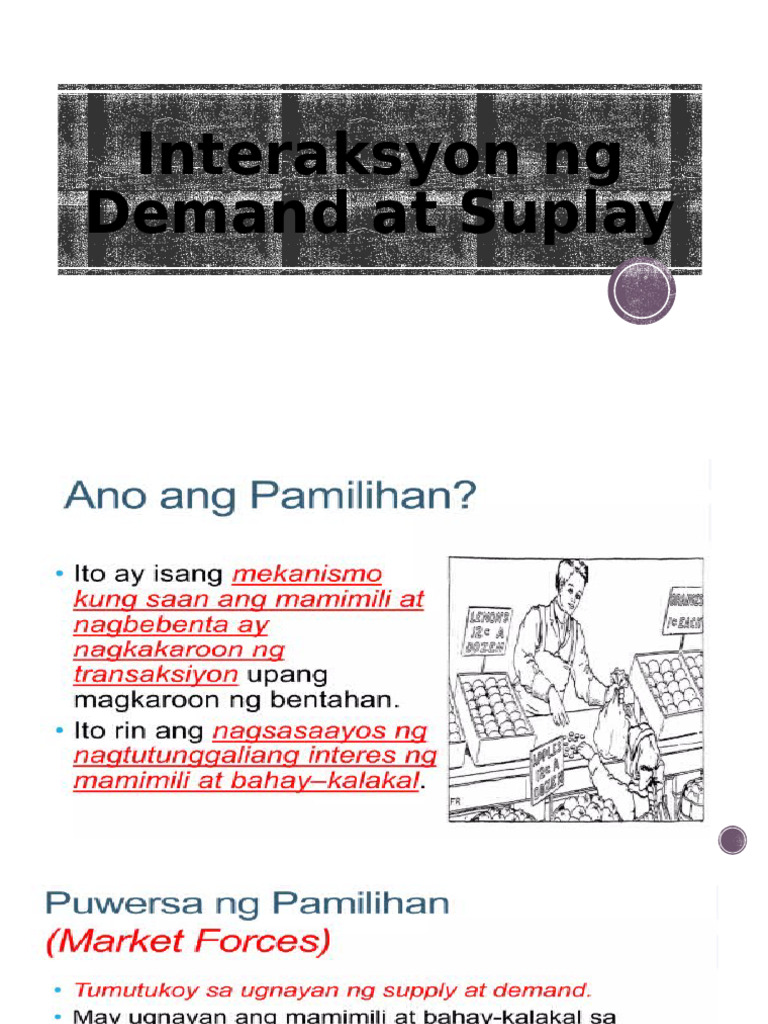 Interaksyon NG Demand at Suplay | PDF