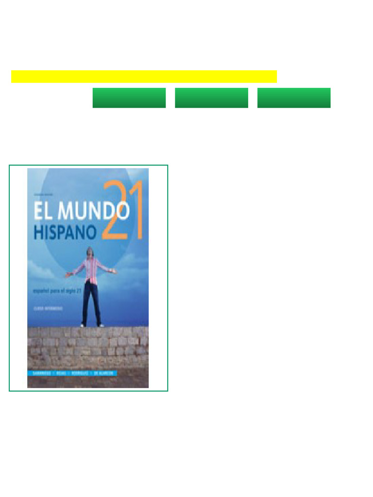 Solution Manual for El Mundo 21 hispano, 2nd Edition download full ...