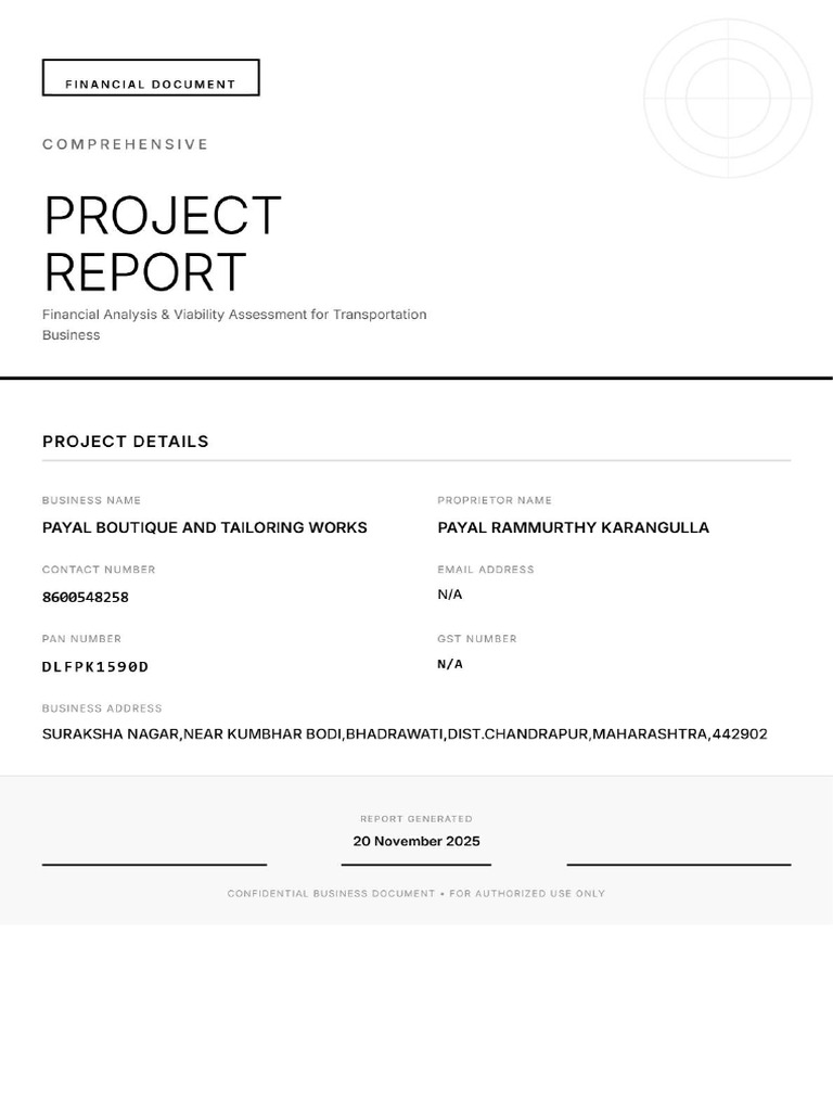 Payal Boutique and Tailoring Works Project Report BW | PDF