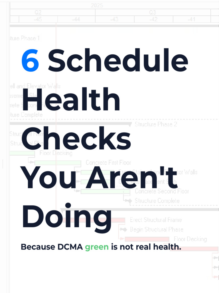 6 Essential Schedule Health Checks | PDF