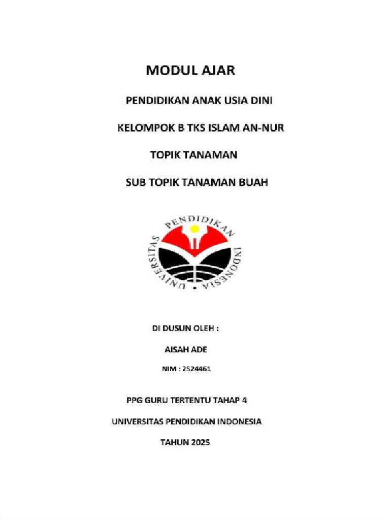 Modul Ajar Aisah Ade-1 | PDF