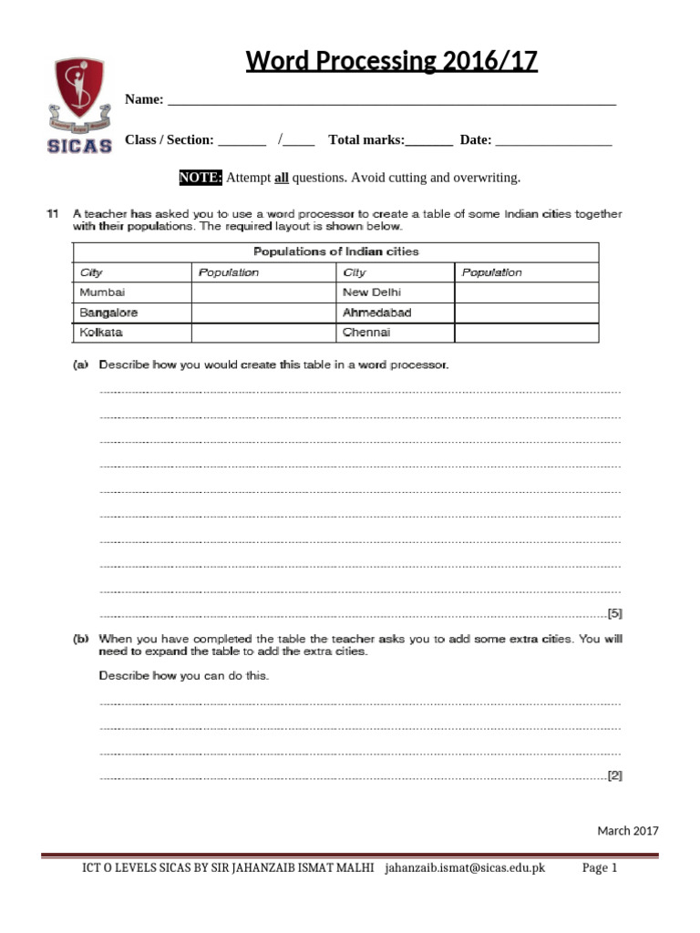 Ms Word Processing | PDF