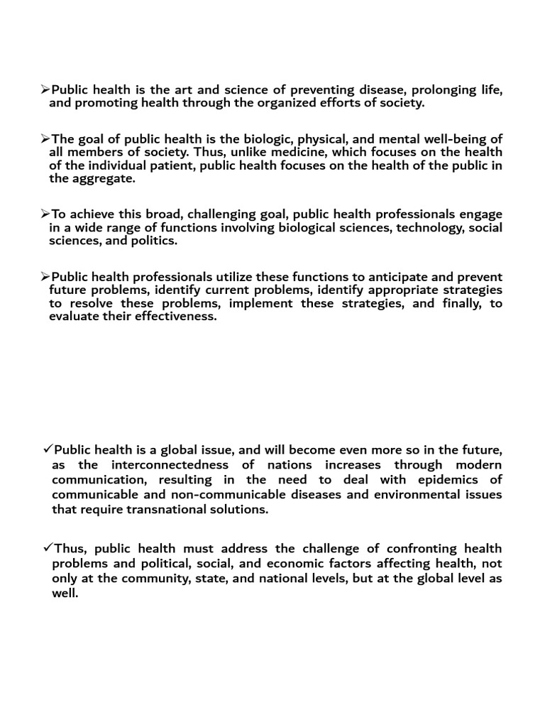 Scope of Public Health Lec 1 - Removed | PDF | Public Health