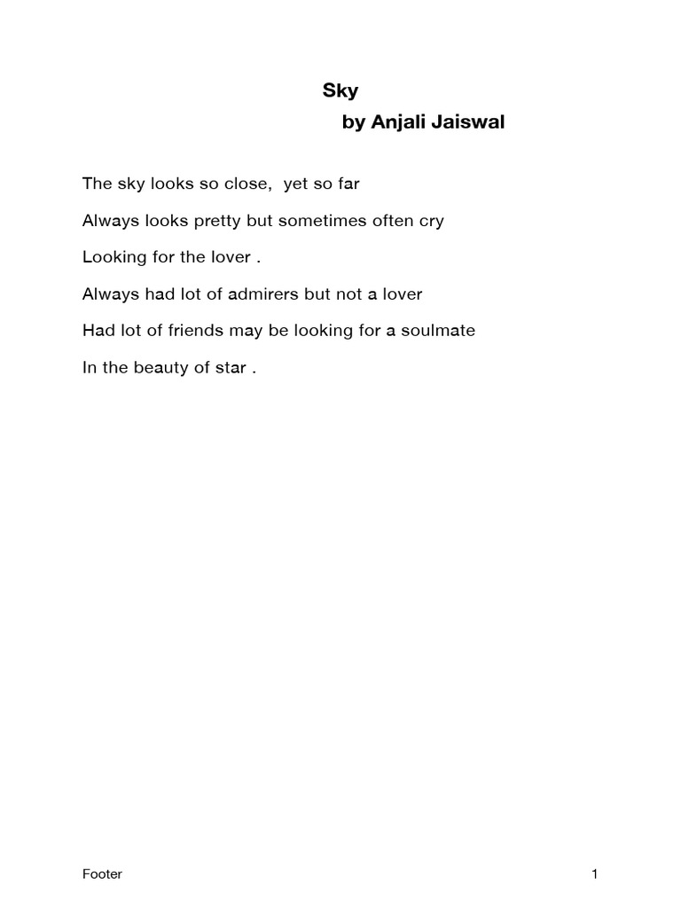 Poem Sky | PDF
