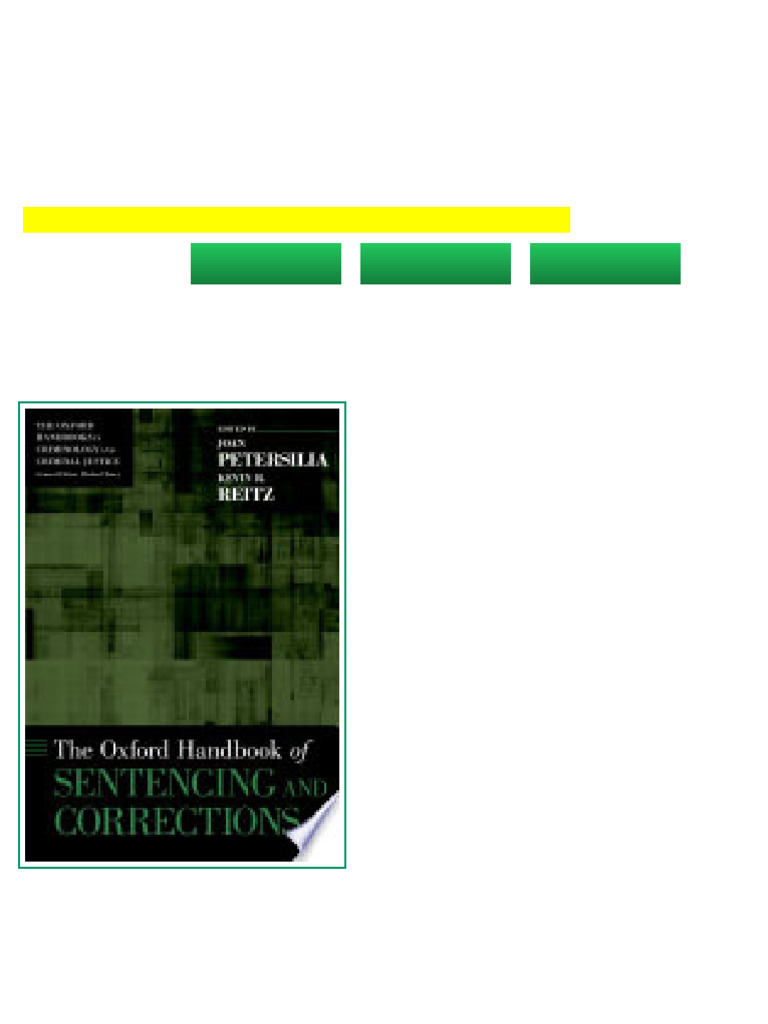 The Oxford Handbook of Sentencing and Corrections Joan Petersilia ...