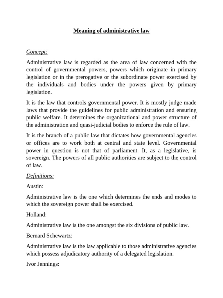 Understanding Administrative Law Basics | PDF | Administrative Law ...