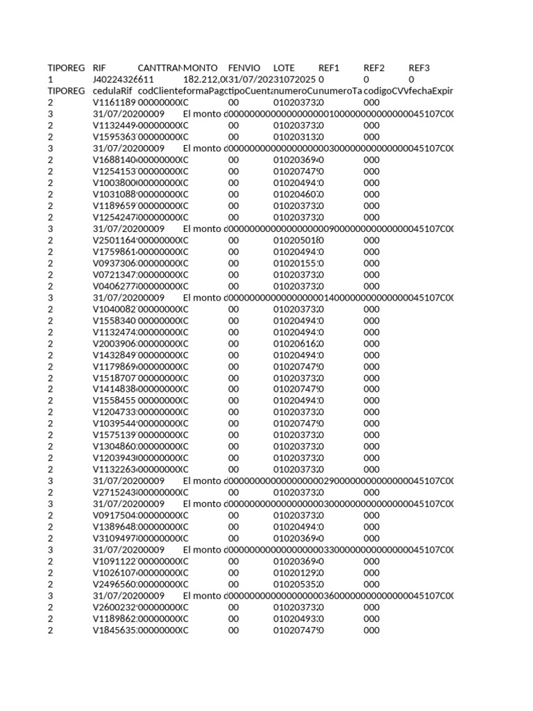 Registro de Transacciones Financieras | PDF