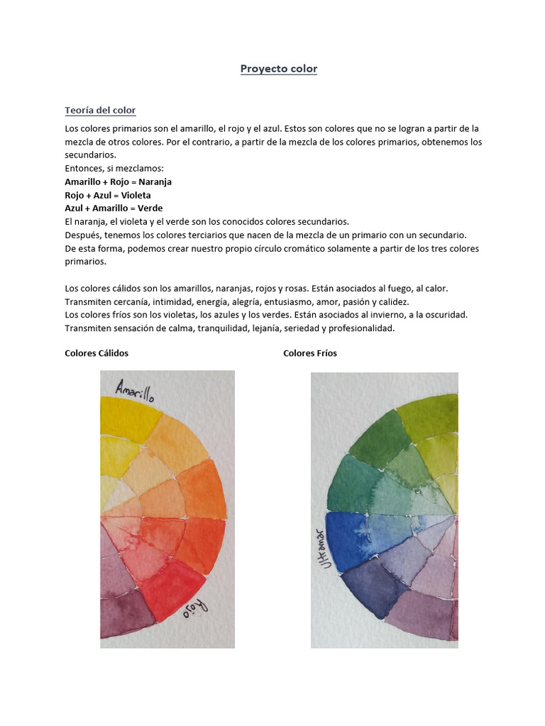Teoría y combinaciones del color | PDF