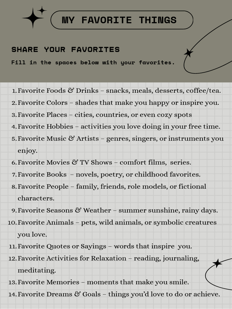 What's Your Favorite | PDF