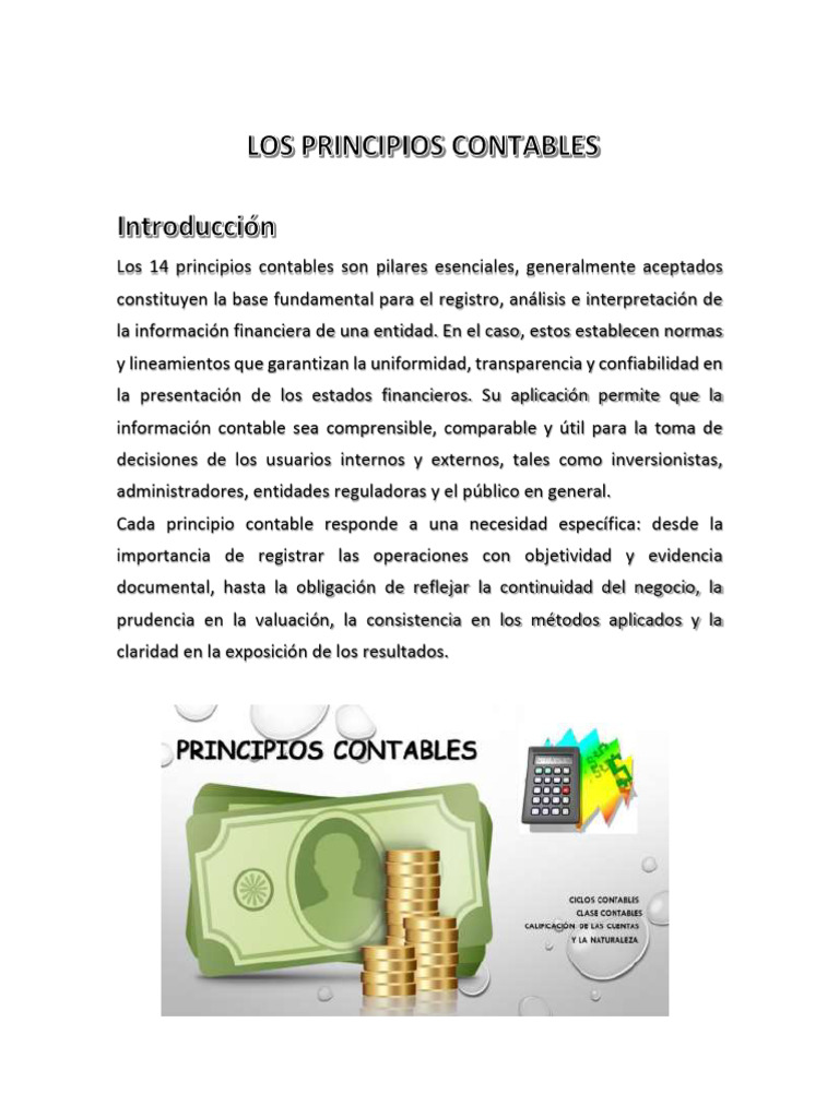 Principios Contables Esenciales Explicados | PDF | Contabilidad ...