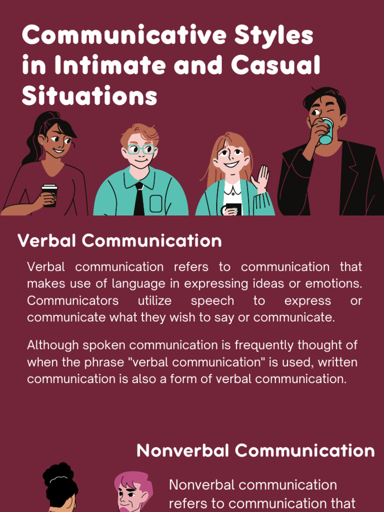 Communicative Styles | PDF | Nonverbal Communication | Communication