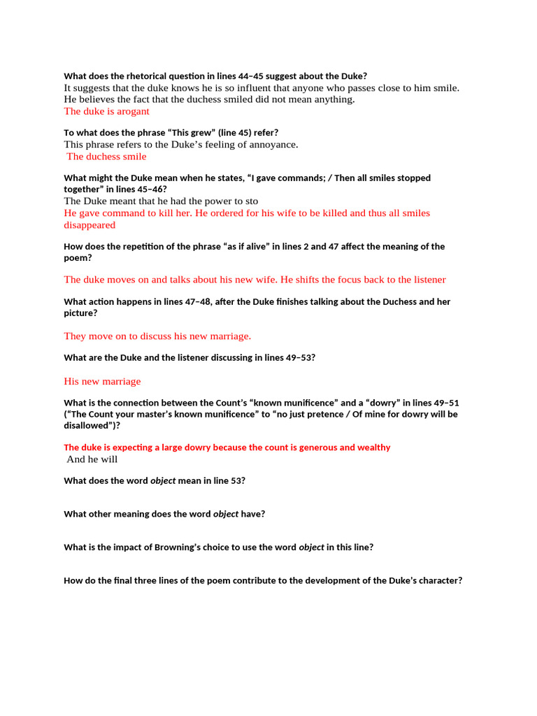 What Does The Rhetorical Question in Lines 44 | PDF