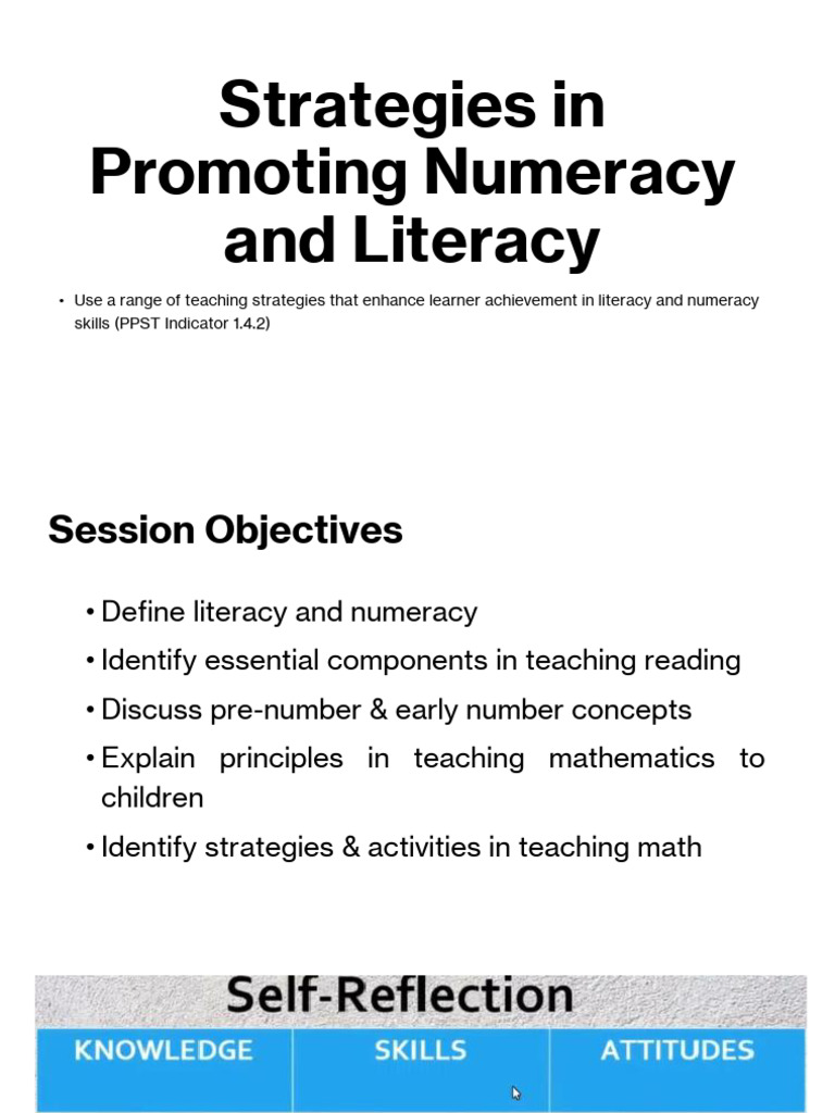 Enhancing Literacy and Numeracy Skills | PDF | Literacy | Reading ...