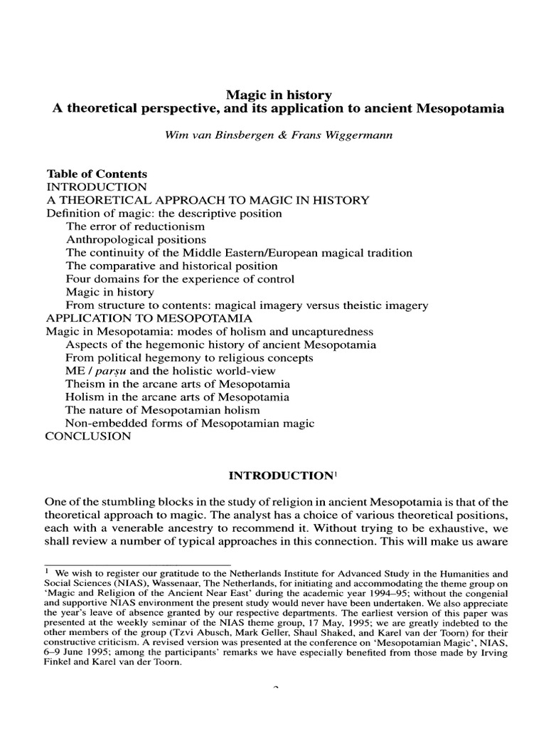 Mesopotamian Magic | PDF | Anthropology