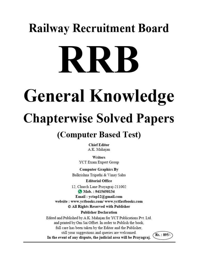 YCT RRB GK ENG 2024 TCS Pattern Chapterwise Typewise Solved Paper's | PDF | Mughal Empire | Earth