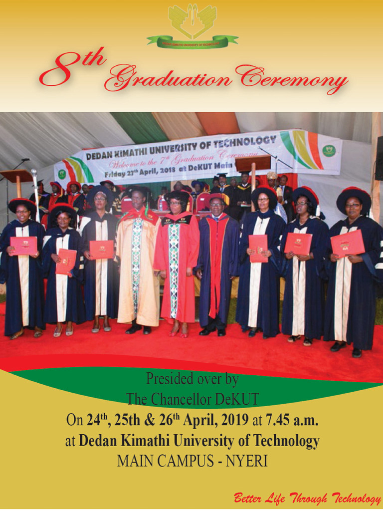DeKUT 8th Graduation Ceremony Overview | PDF | Qualifications