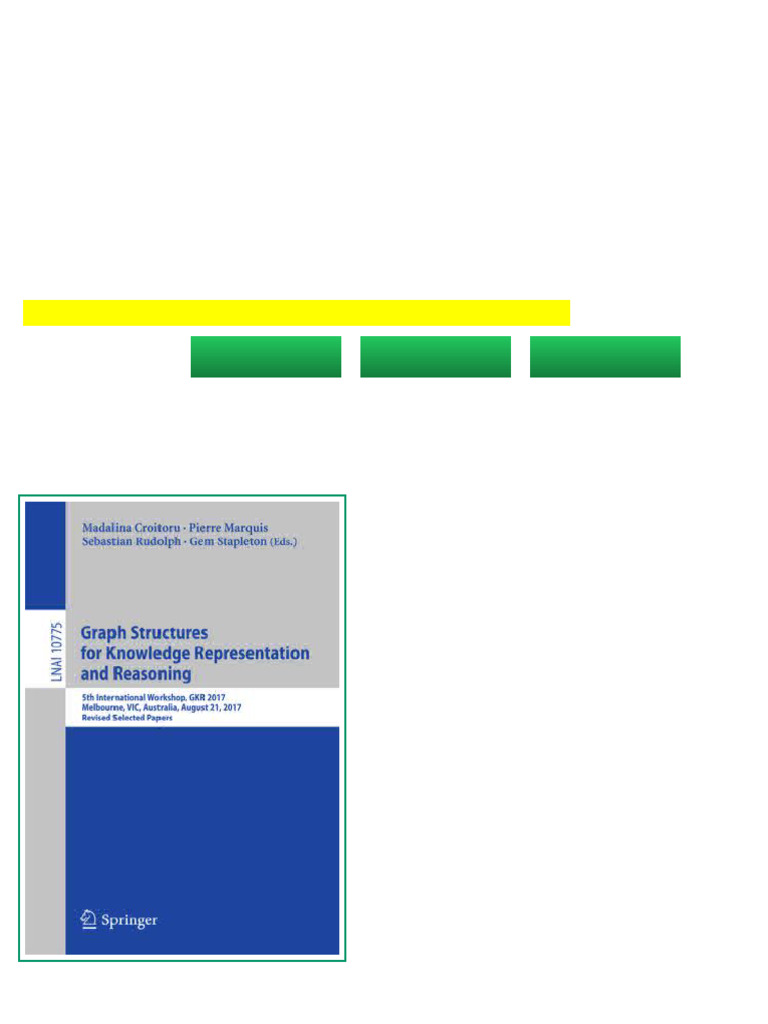 (Ebook) Graph Structures for Knowledge Representation and Reasoning by ...